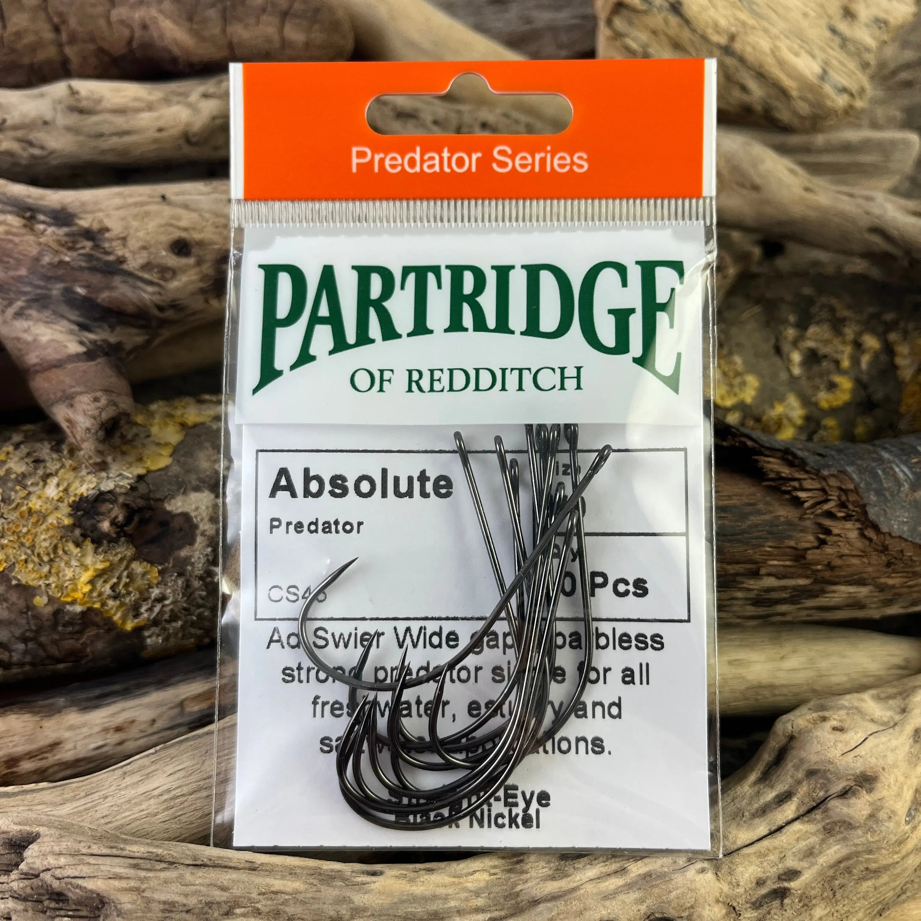 Partridge CS45 Barbless Absolute Predator Hooks - SPRITE Fishing