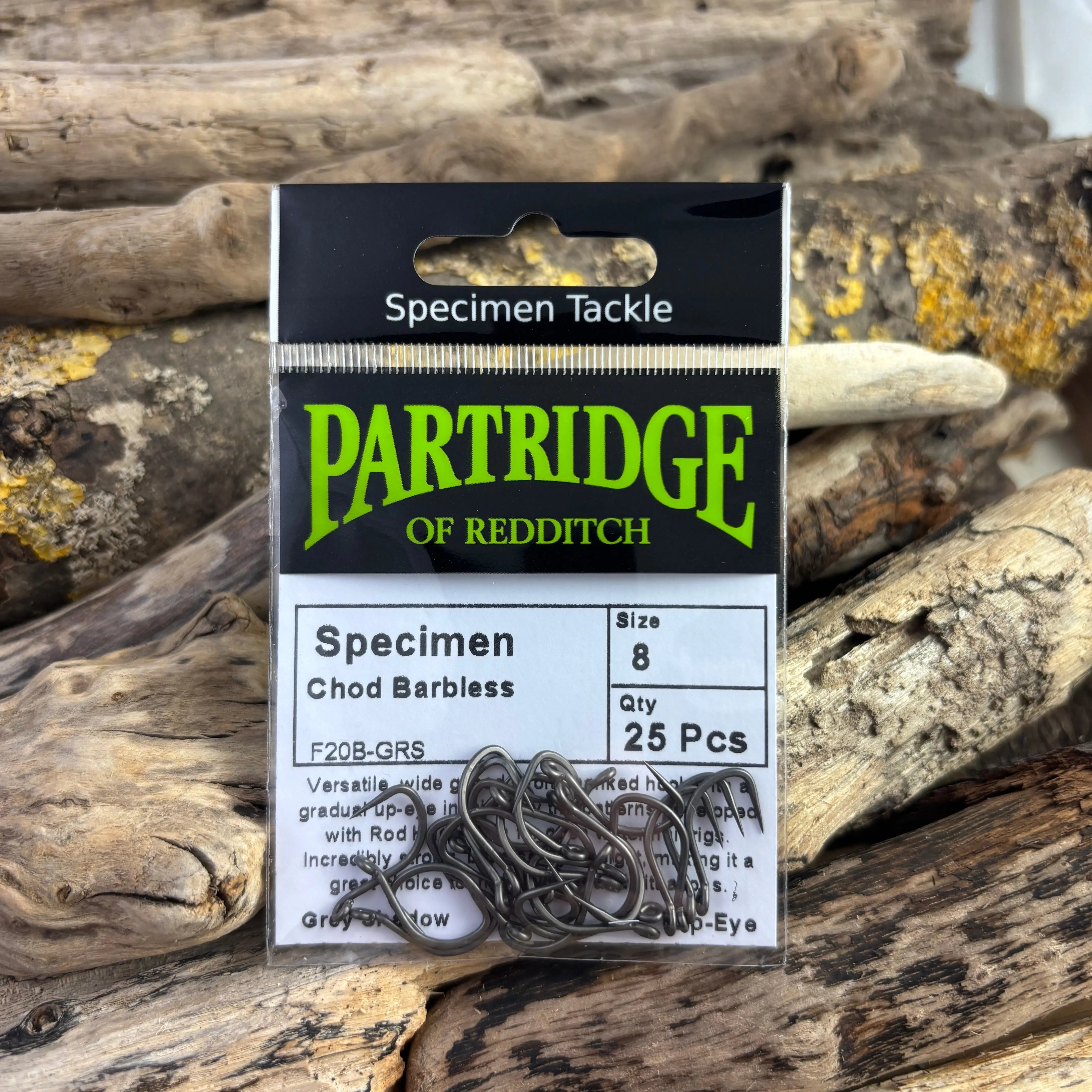 Partridge F20B Chod Barbless Carp Hook - SPRITE Fishing
