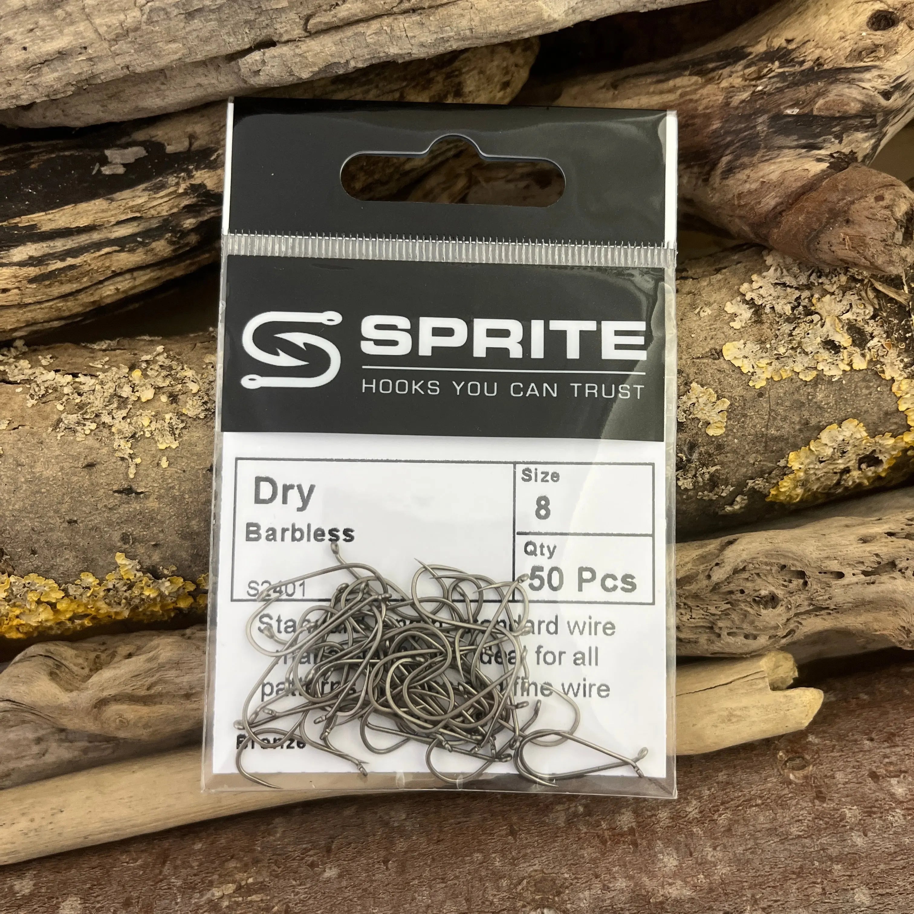 Sprite S2401 Barbless Short-Shank Dry Hook - SPRITE Fishing