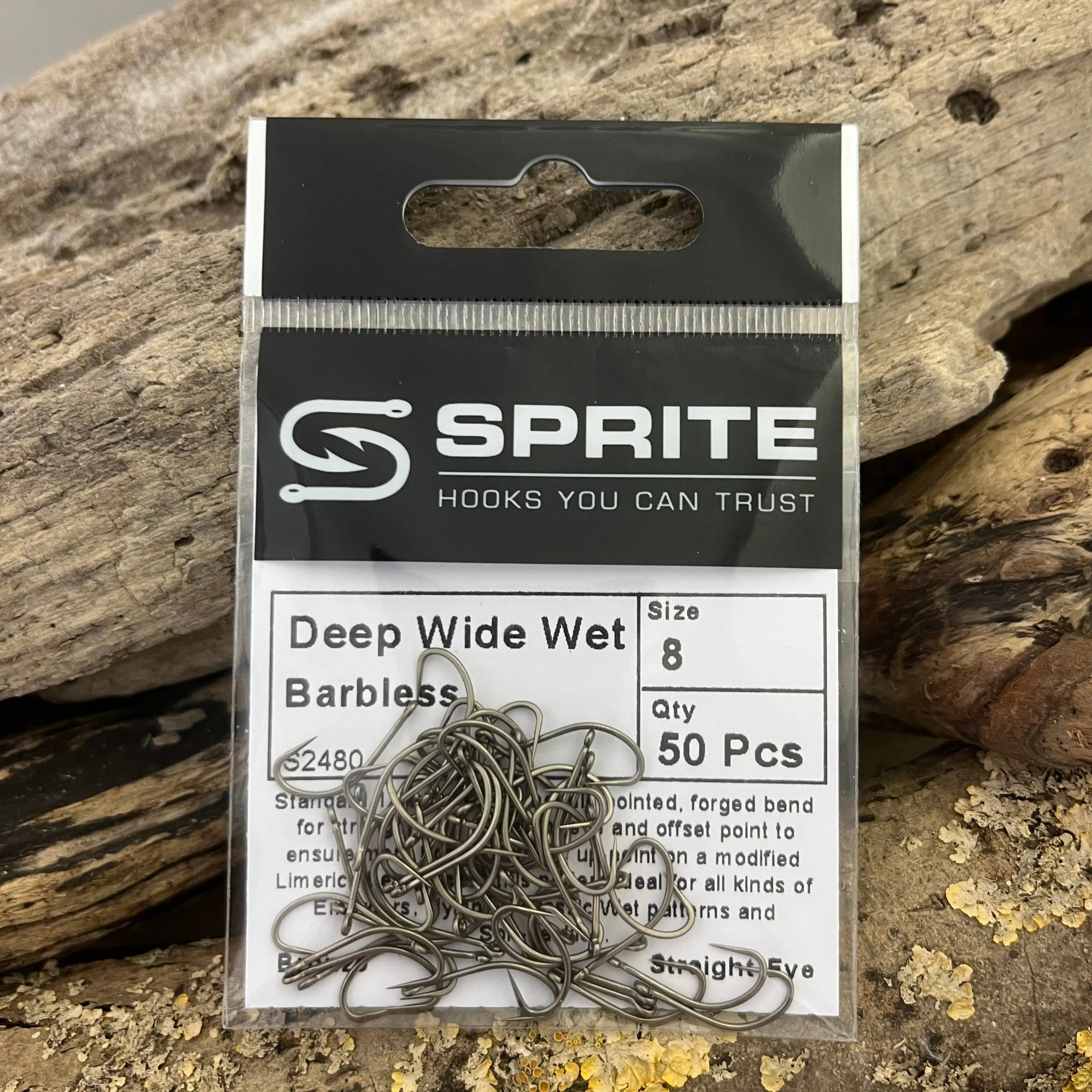 Sprite S2480 Barbless Deep Wide Wet Hook - SPRITE Fishing